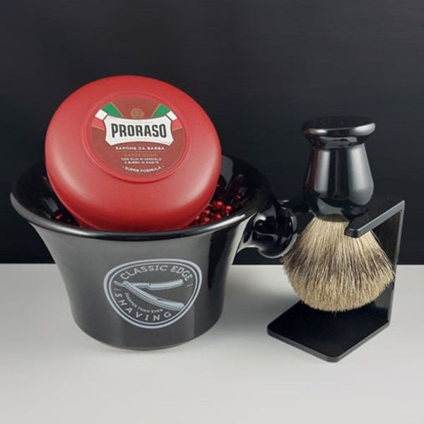 Luxury 4 Piece Shave Set, Made in England - The Classic Edge Shaving Store