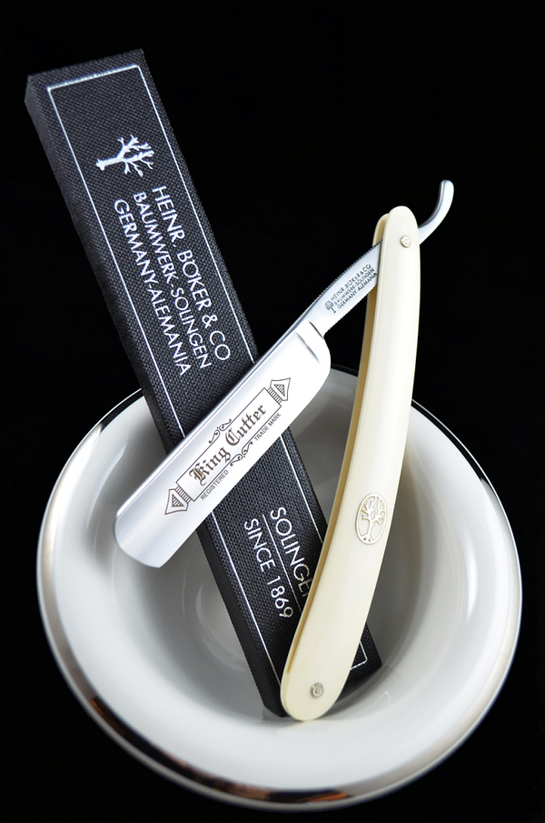 Boker King Cutter Straight Razor 5/8, White - The Classic Edge Shaving ...