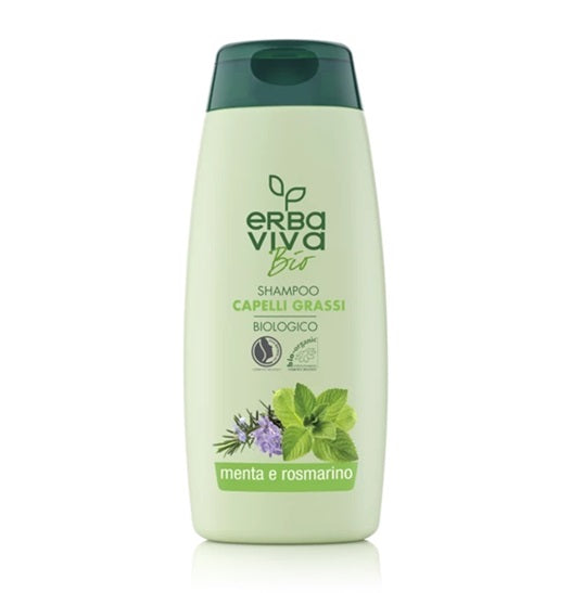 Erba Viva Bio Mint & Rosemary Shampoo for Oily Hair Type, Made in Ital ...