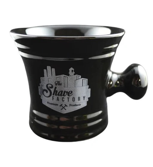 Shave Factory Shaving Mug Black (Small) - The Classic Edge Shaving Store