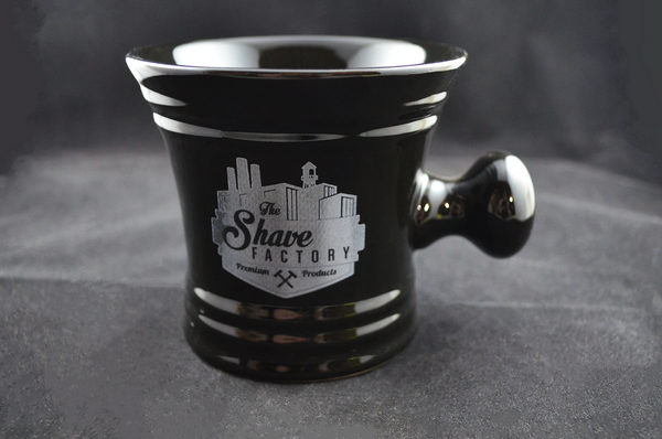 Shave Factory Shaving Mug Black (Small) - The Classic Edge Shaving Store