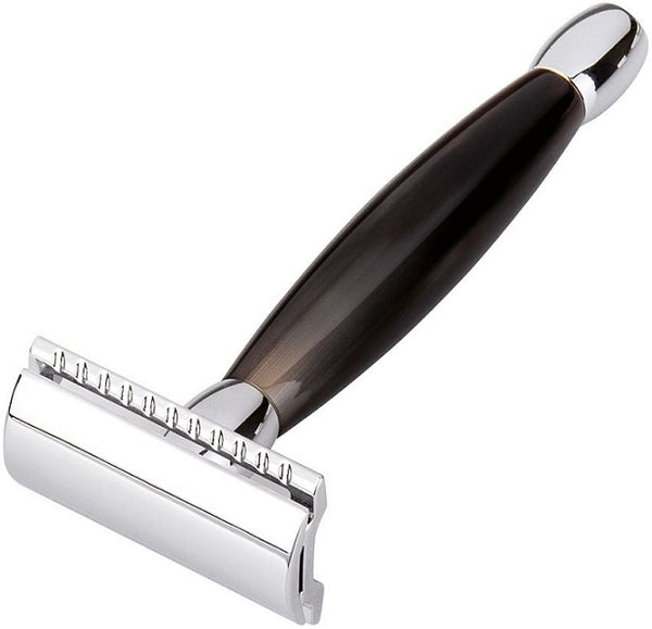 Merkur 27C Long Handle Horn Safety Razor - The Classic Edge Shaving Store