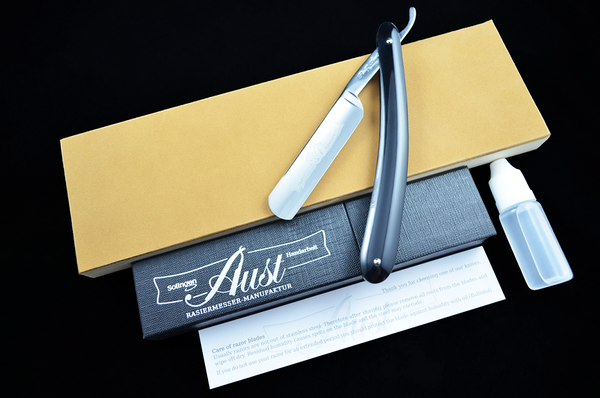 Ralf Aust 5/8 Round Point Straight Razor and Strop Set - The Classic ...