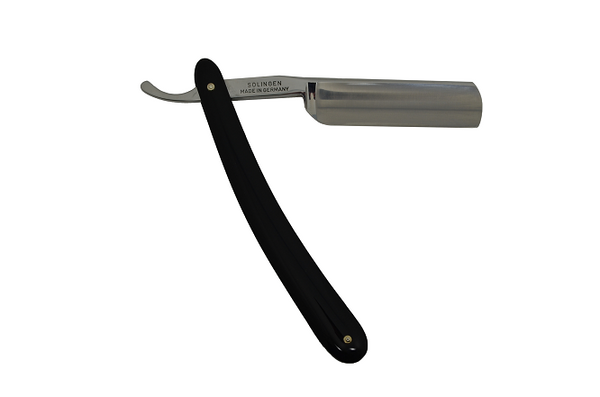 Ralf Aust 6/8 Round Crown Straight Razor, Black Synthetic Scales - The ...