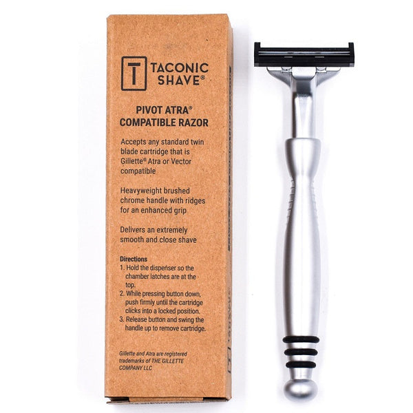 Taconic Shave Chrome Twin Pivot Atra Compatible Razor - The Classic ...